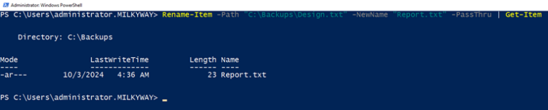 Using Rename Item Cmdlet To Rename Files In Powershell