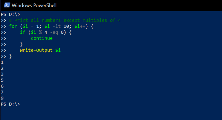 Powershell For Loop And While Loop Mastering System Automation 0653